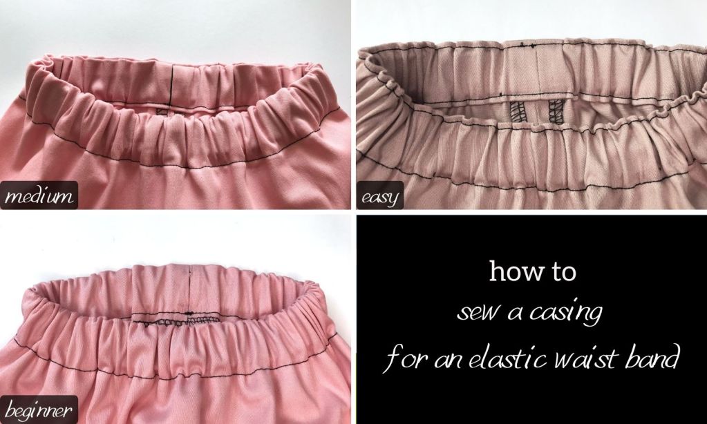 How To Sew A Casing For An Elastic Waistband - 3 Methods - anicka.design