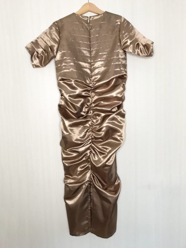 Narcissa Malfoy: Beige Satin Dress - anicka.design