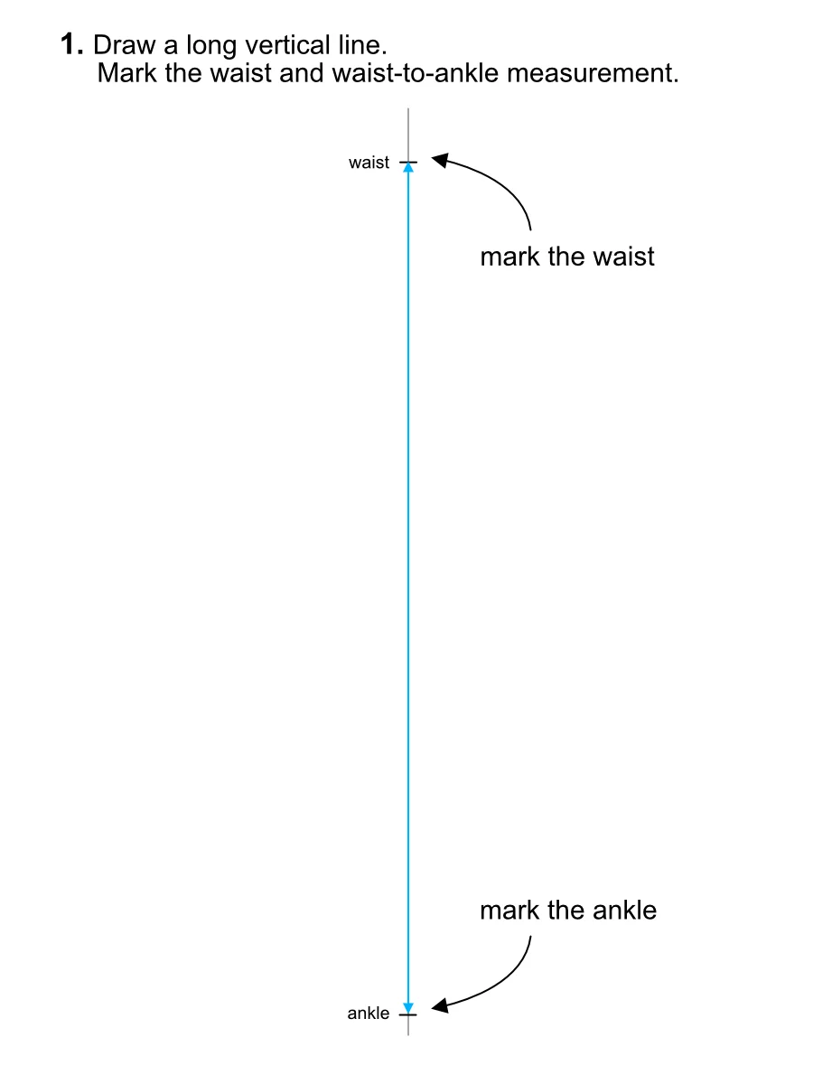 How To Draft A Basic Pants Pattern Step-by-Step - anicka.design